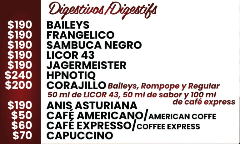 Menú Reforma - Cantaritos el compa de Jalisco